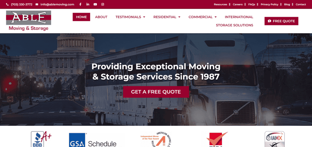 13 bästa internationella flyttfirmor i Virginia - MoverDB.com