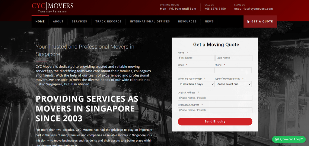 シンガポールのベスト海外引越し業者22社 - MoverDB.com