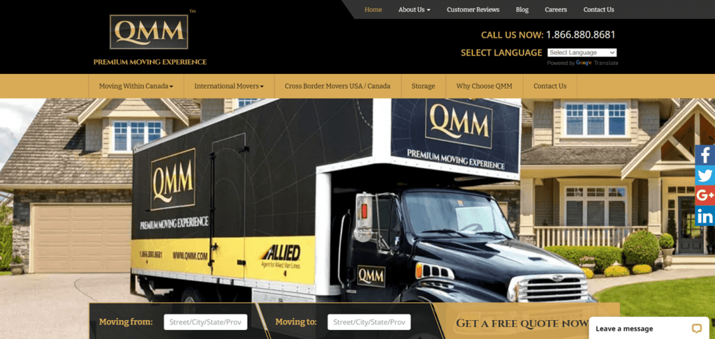 Kanada'daki En İyi 40 Uluslararası Nakliye Şirketi