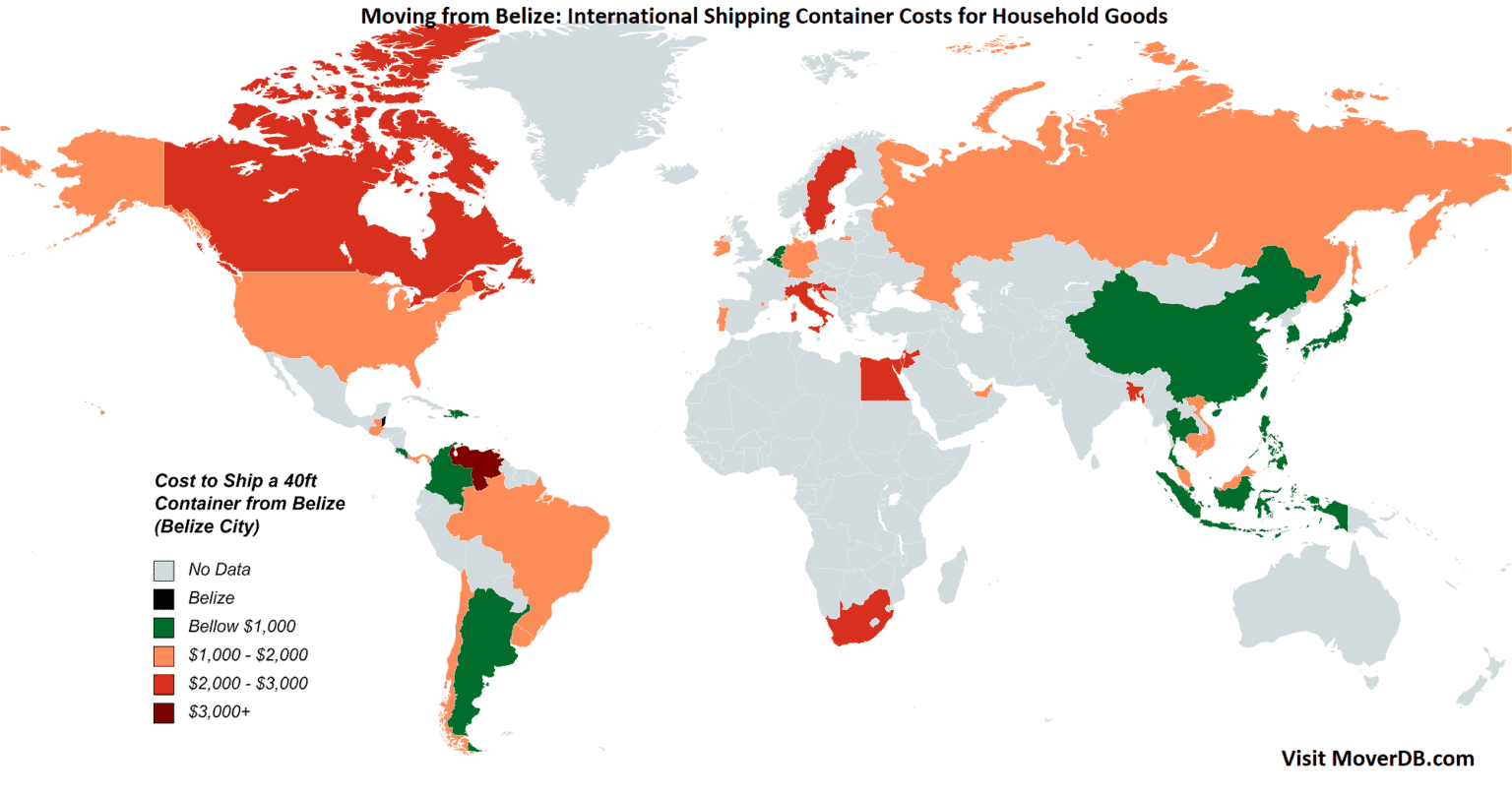 2025 Sea Freight Container Shipping Rates To & From Belize