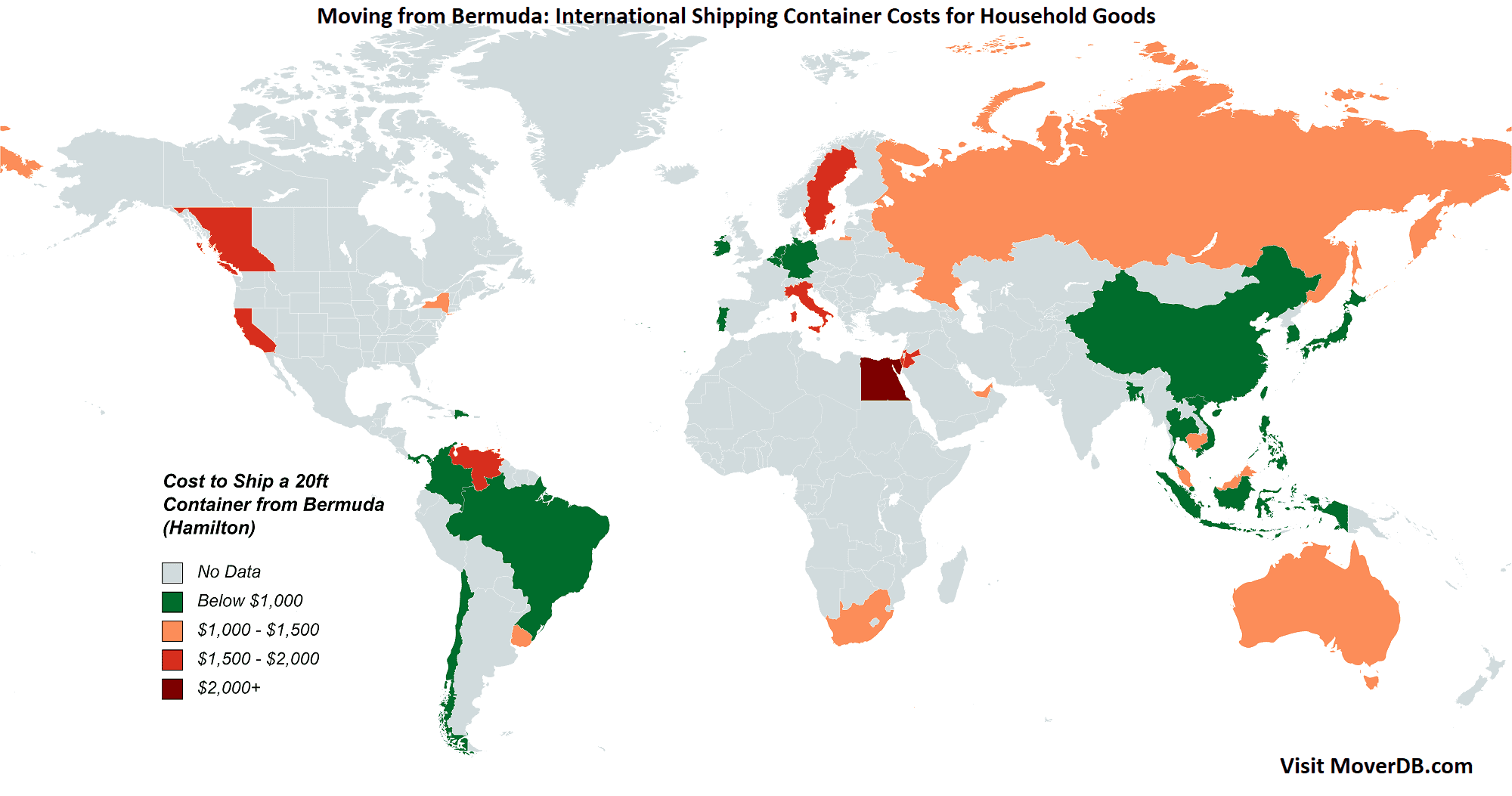 2025 Sea Freight Container Shipping Rates To & From Bermuda