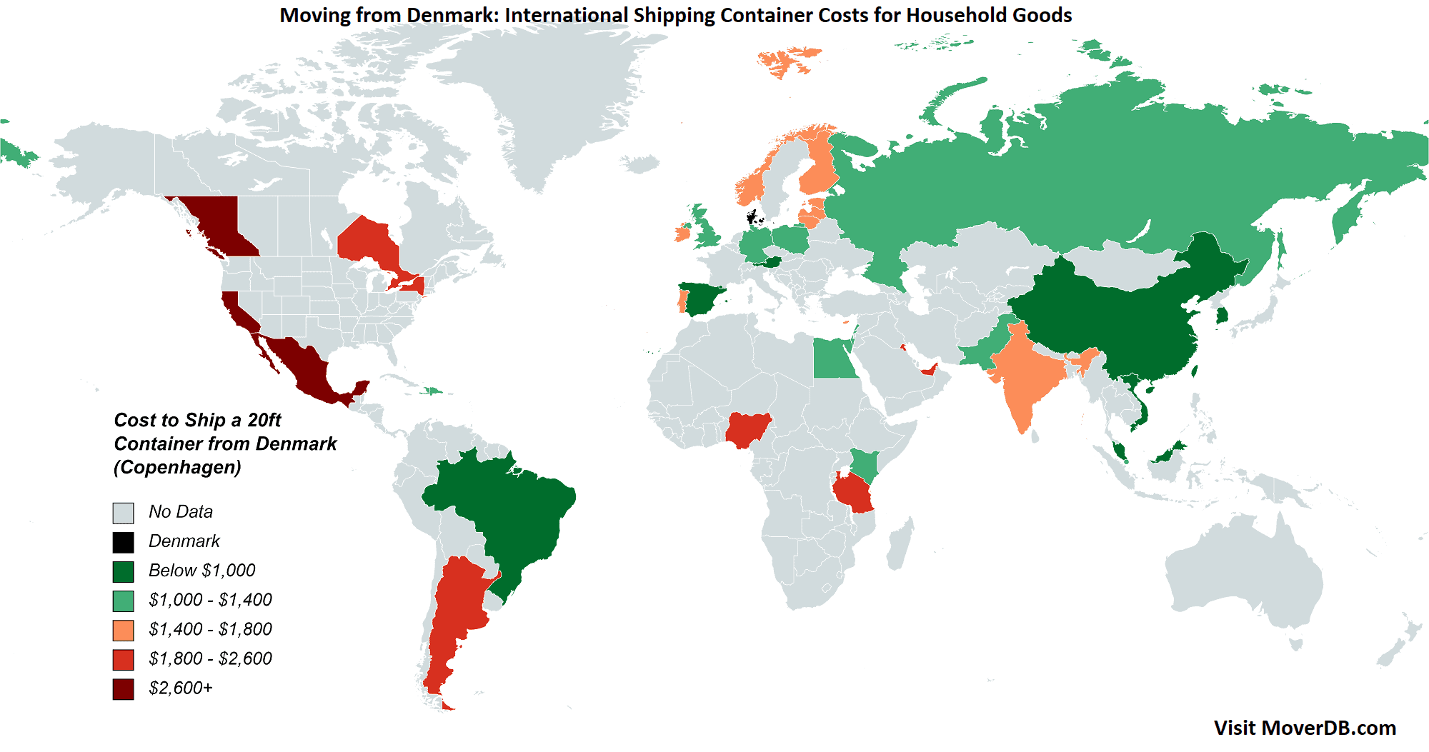 2025 Sea Freight Container Shipping Rates To & From Denmark