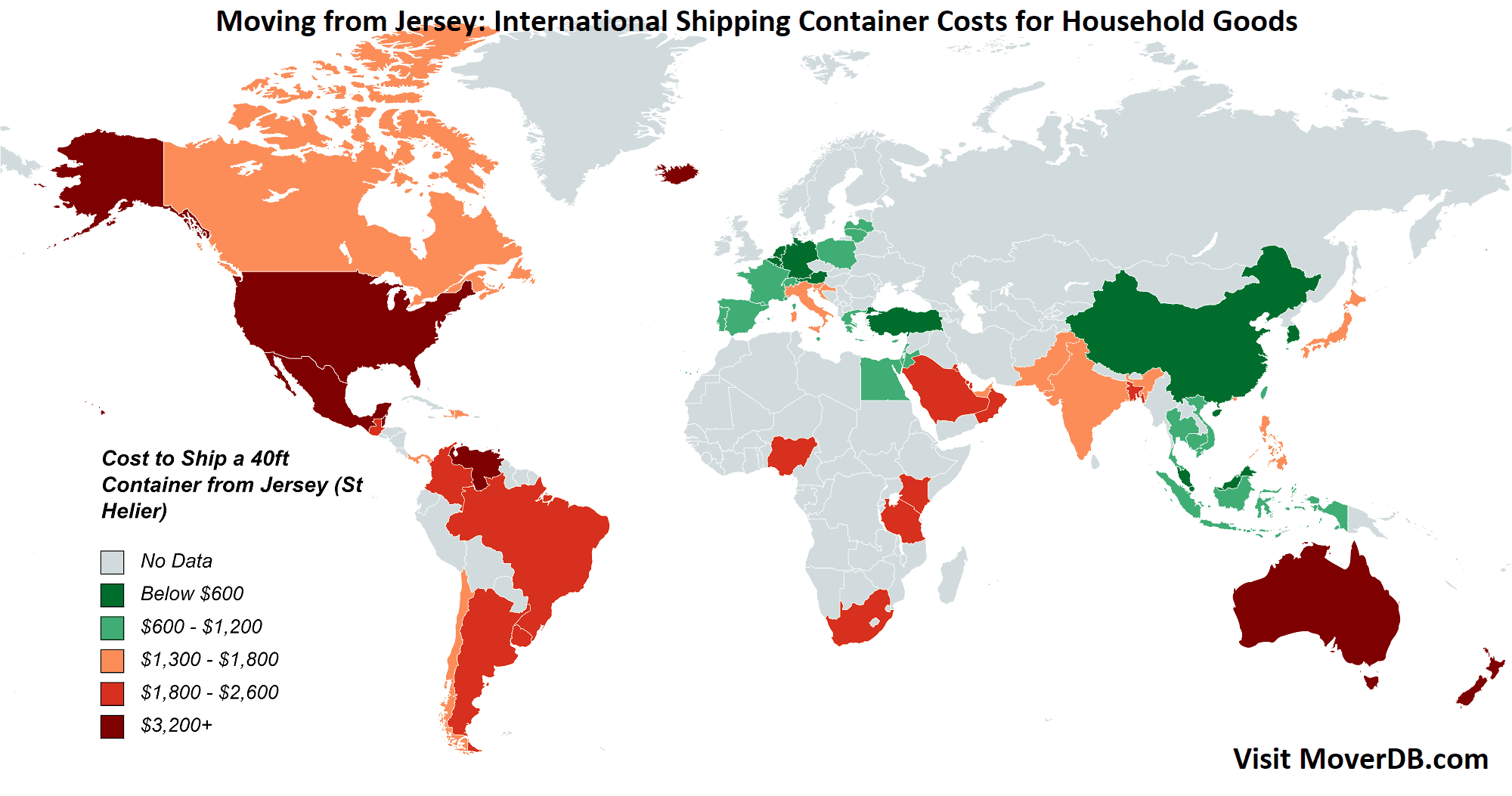 2025 Sea Freight Container Shipping Rates To & From Jersey