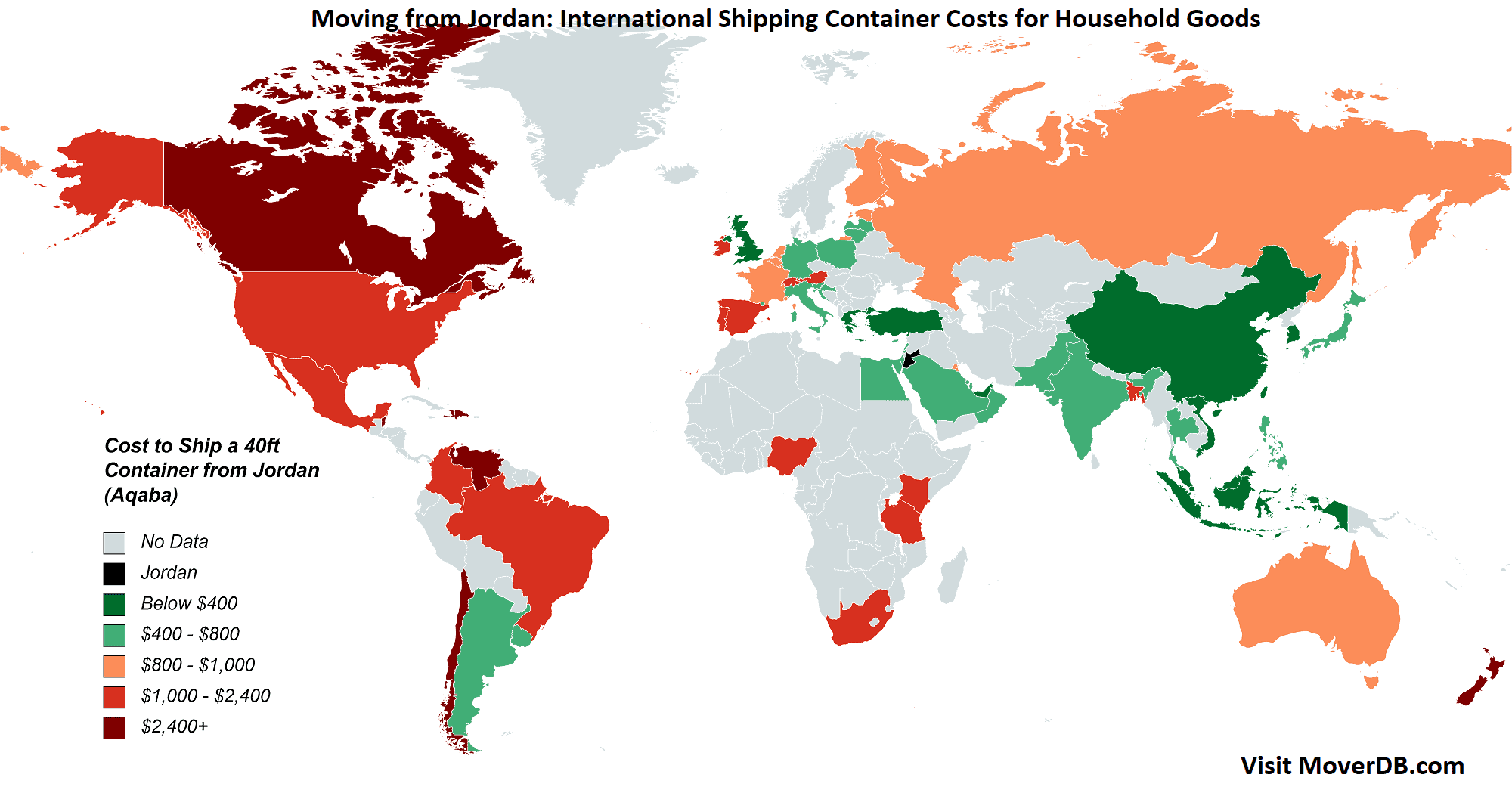2025 Sea Freight Container Shipping Rates To & From Jordan