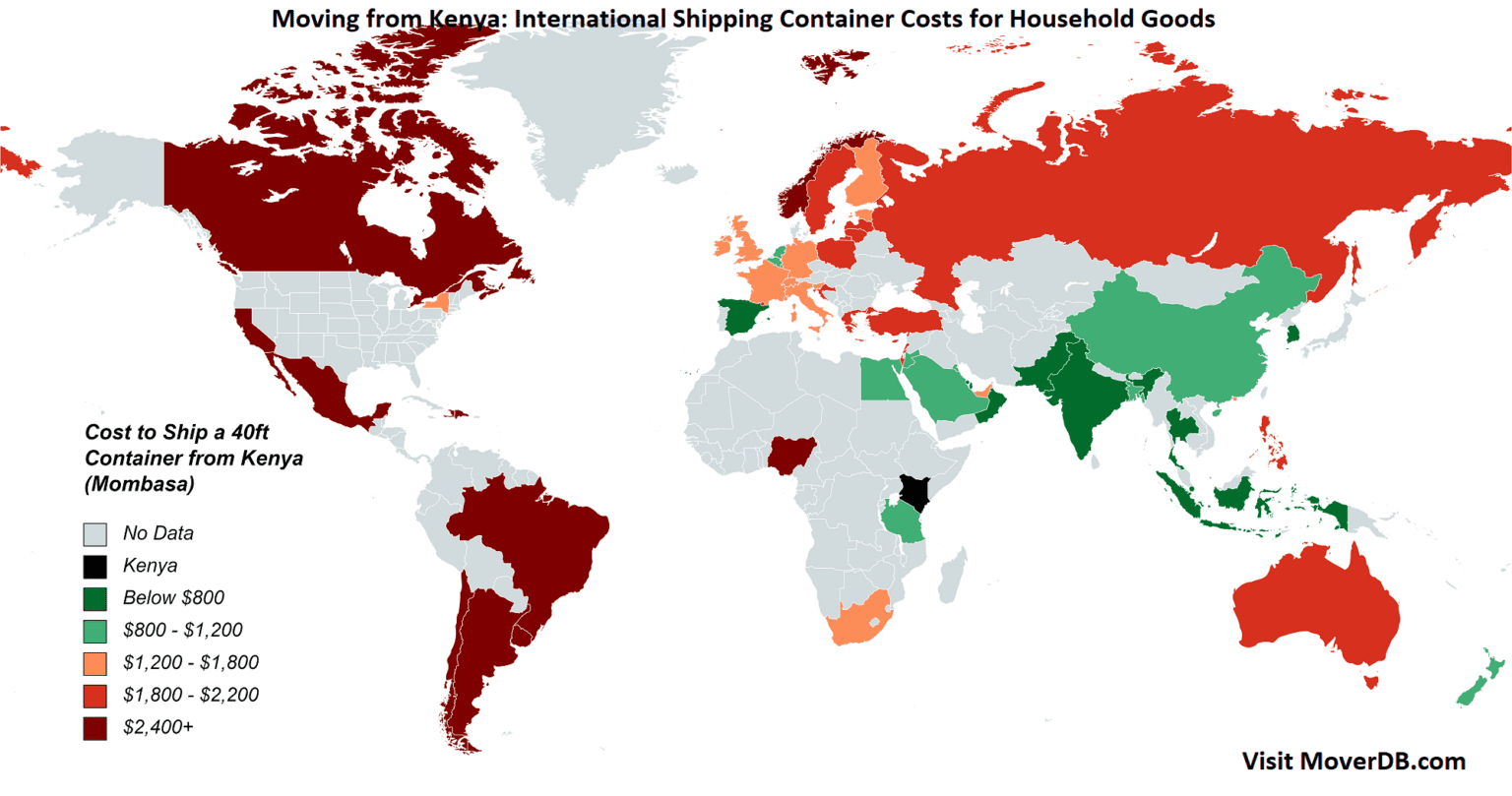 2026 Sea Freight Container Shipping Rates To & From Kenya