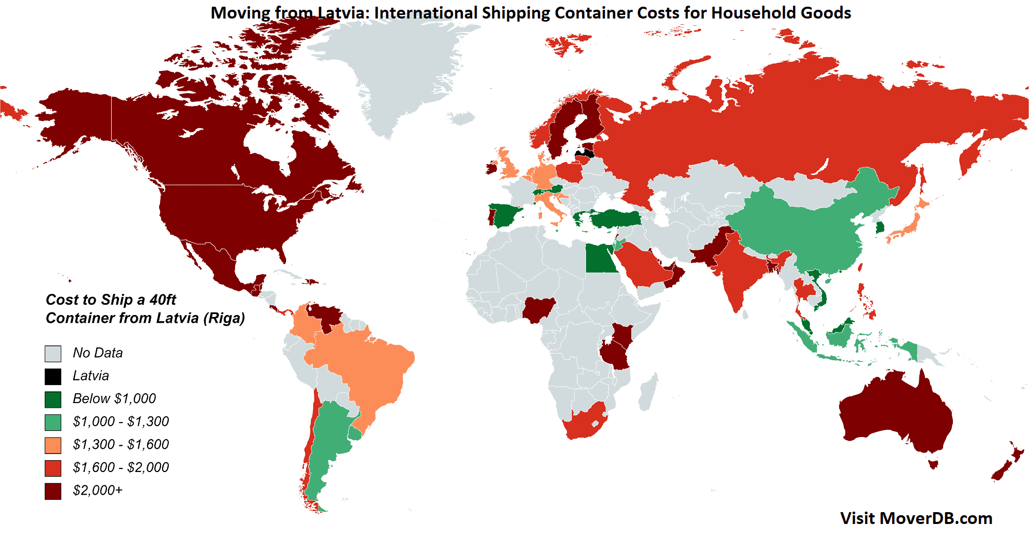 2025 Sea Freight Container Shipping Rates To & From Latvia