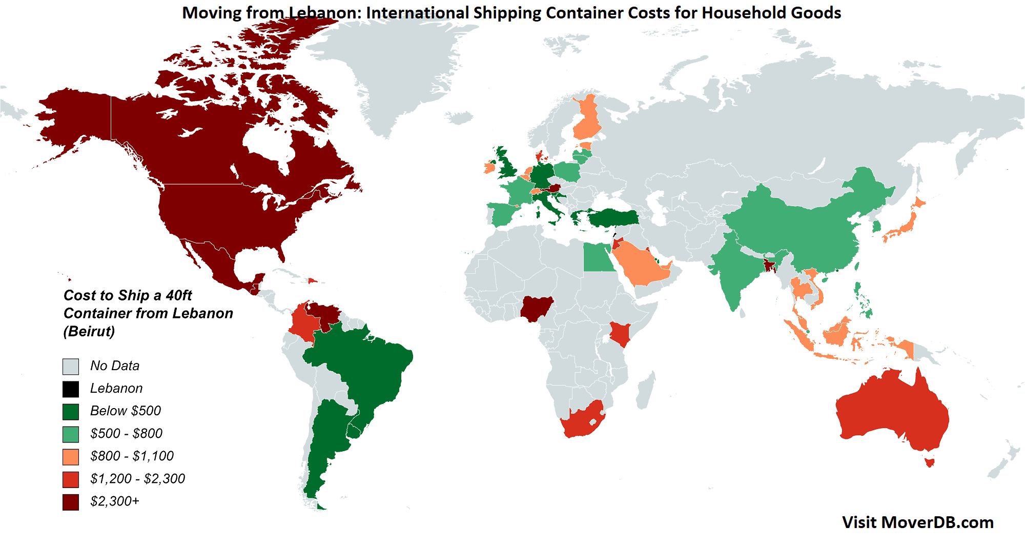 2026 Sea Freight Container Shipping Rates To & From Lebanon