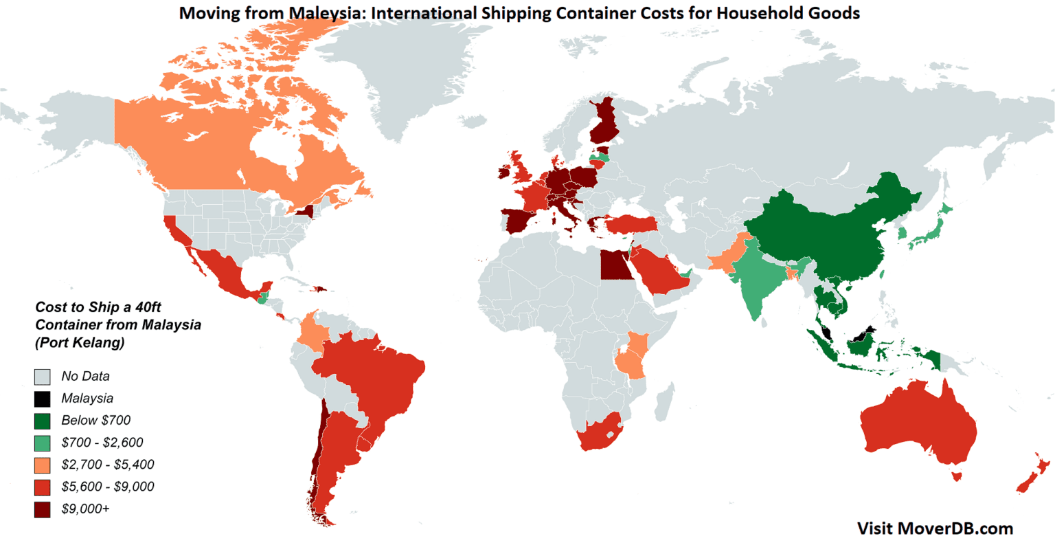 2026 Sea Freight Container Shipping Rates To & From Malaysia