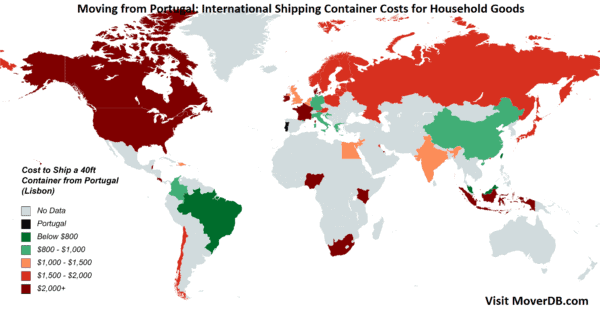 2025 Sea Freight Container Shipping Rates To & From Portugal