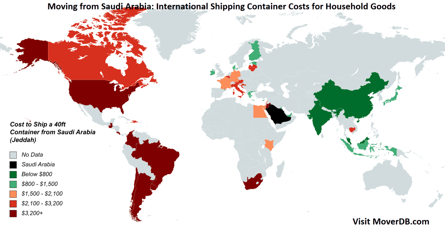 2026 Sea Freight Container Shipping Rates To & From Saudi Arabia