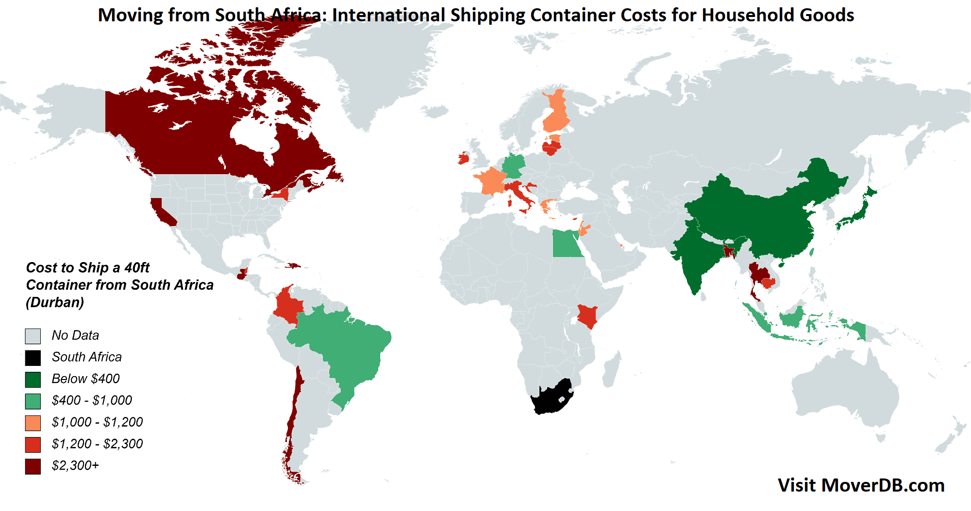 2025 Sea Freight Container Shipping Rates To & From South Africa