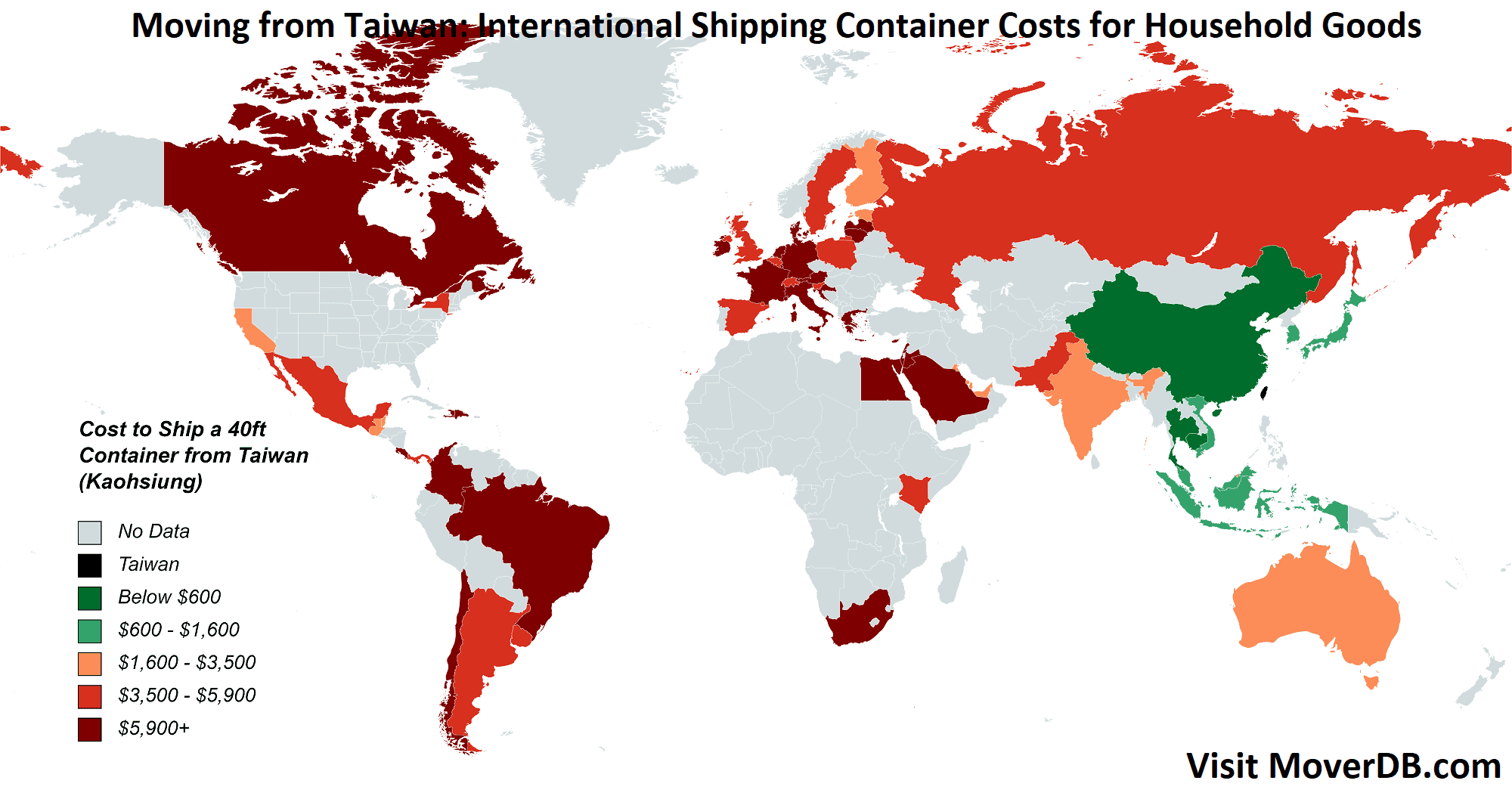2025 Sea Freight Container Shipping Rates To & From Taiwan