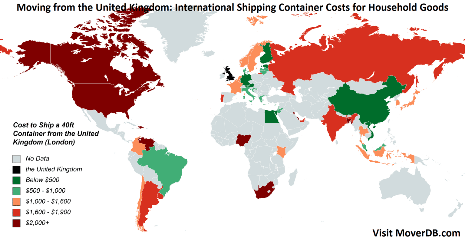International Container Shipping Rates Chart: October 2025