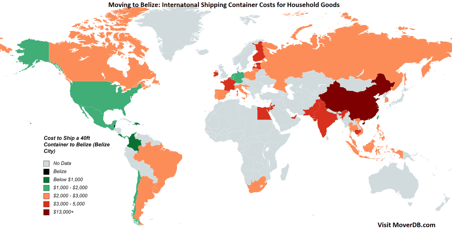 2026 Sea Freight Container Shipping Rates To & From Belize