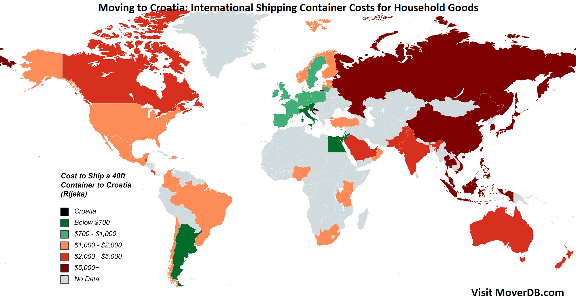 2025 Sea Freight Container Shipping Rates To & From Croatia