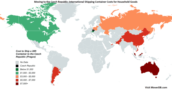 2025 Sea Freight Container Shipping Rates To & From the Czech Republic