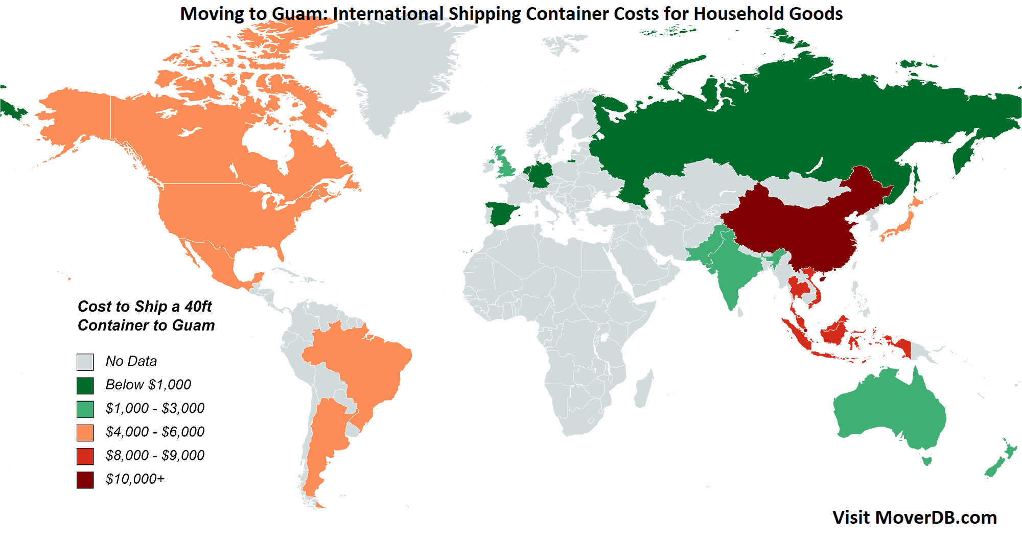 2025 Sea Freight Container Shipping Rates To & From Guam