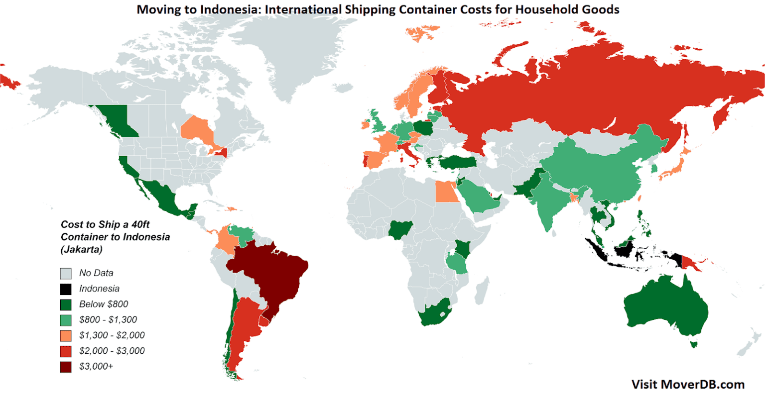 2025 Sea Freight Container Shipping Rates To & From Indonesia