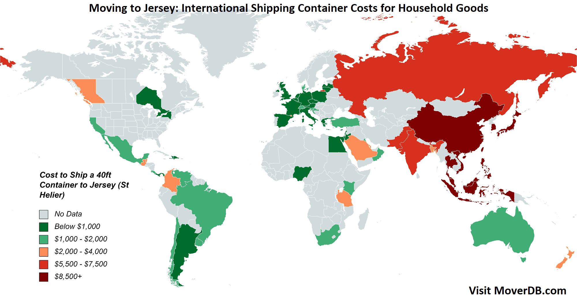 2024 Sea Freight Container Shipping Rates To & From Jersey