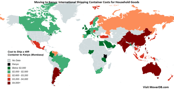 2025 Sea Freight Container Shipping Rates To & From Kenya