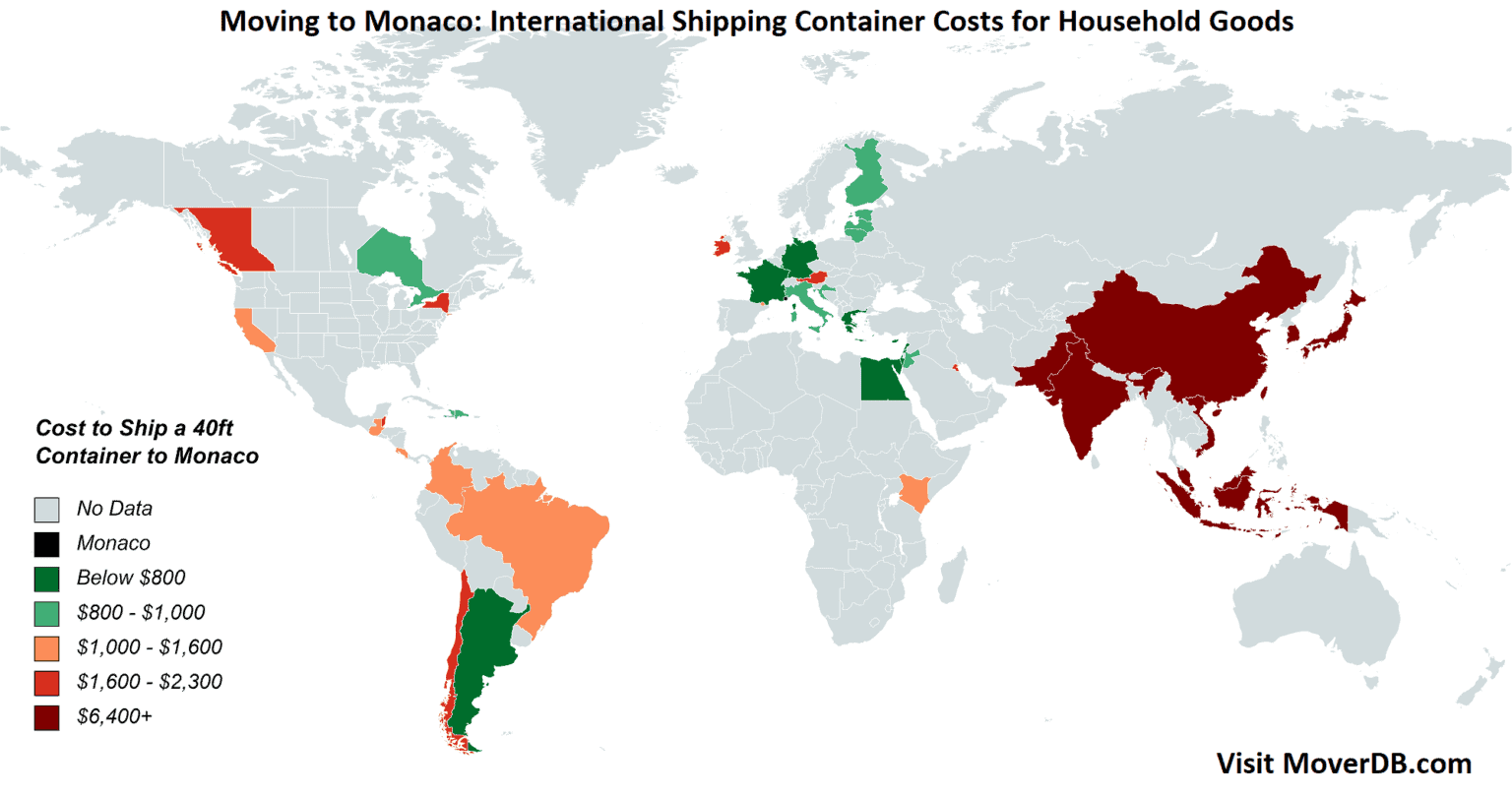 2025 Sea Freight Container Shipping Rates To & From Monaco