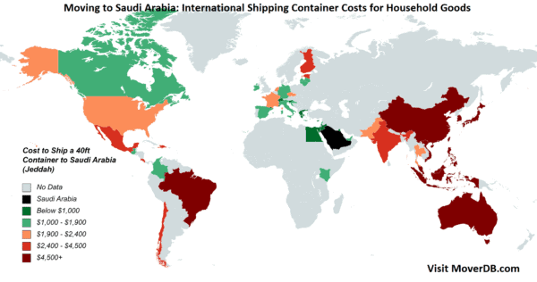 2025 Sea Freight Container Shipping Rates To & From Saudi Arabia