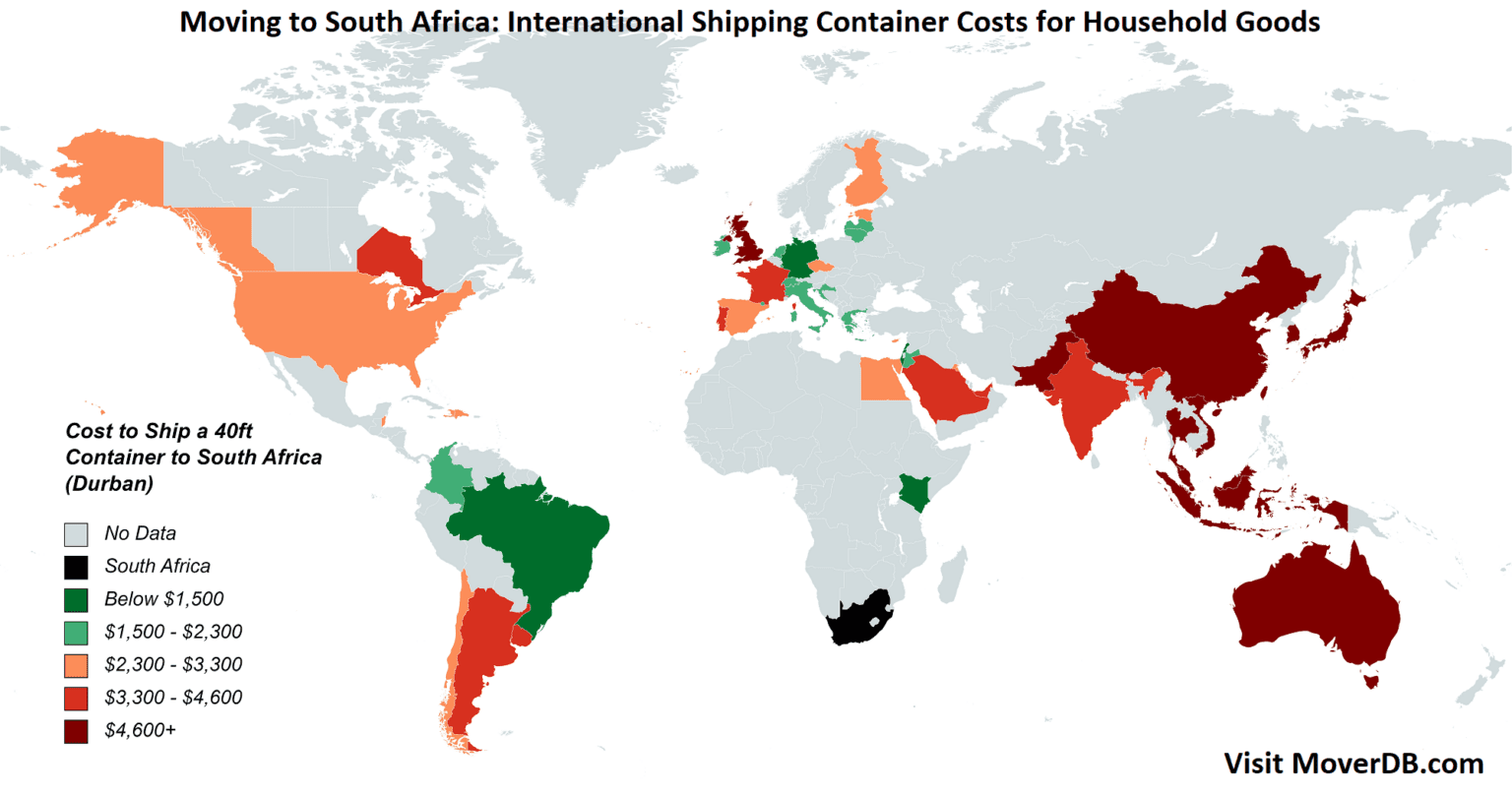 2025 Sea Freight Container Shipping Rates To & From South Africa