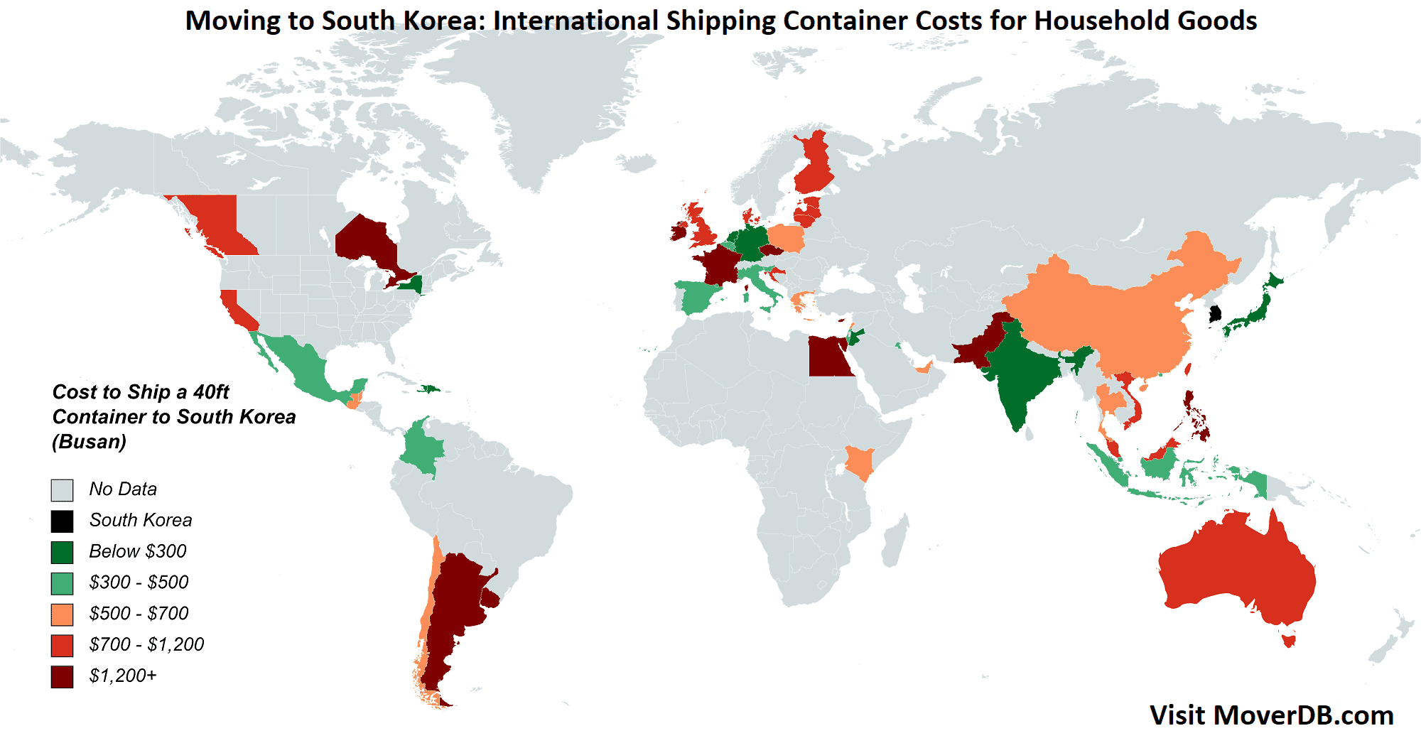 2025 Sea Freight Container Shipping Rates To & From South Korea
