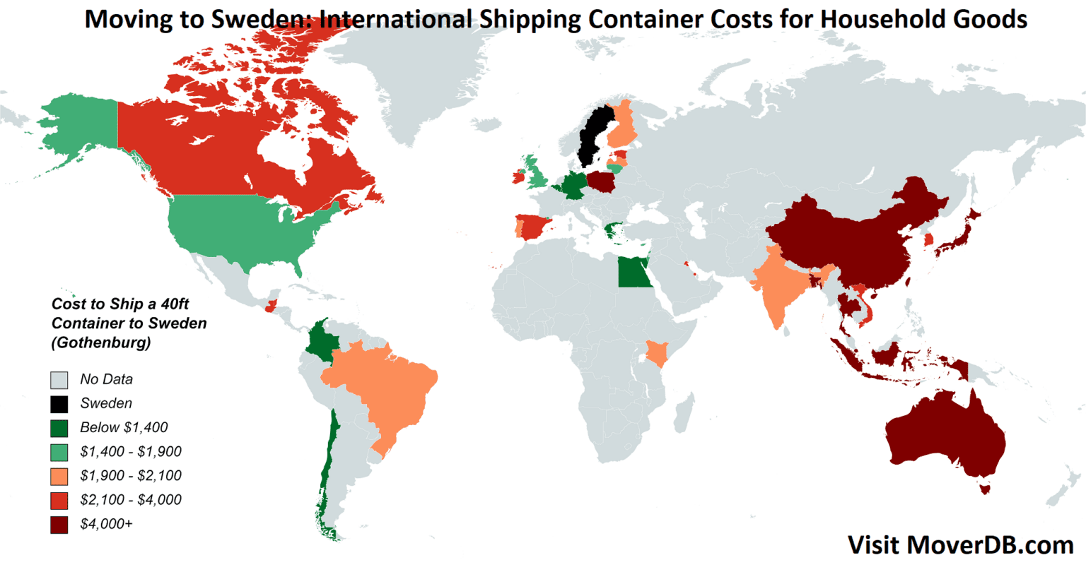 2025 Sea Freight Container Shipping Rates To & From Sweden