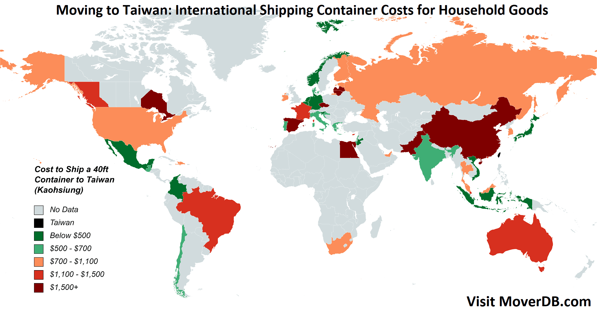 2025 Sea Freight Container Shipping Rates To & From Taiwan