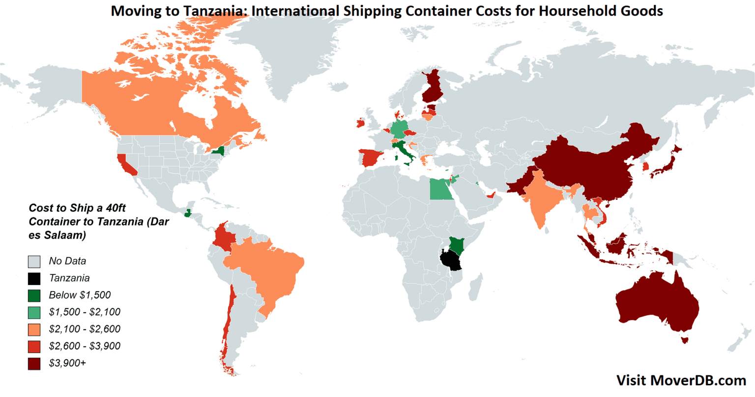 2025 Sea Freight Container Shipping Rates To & From Tanzania