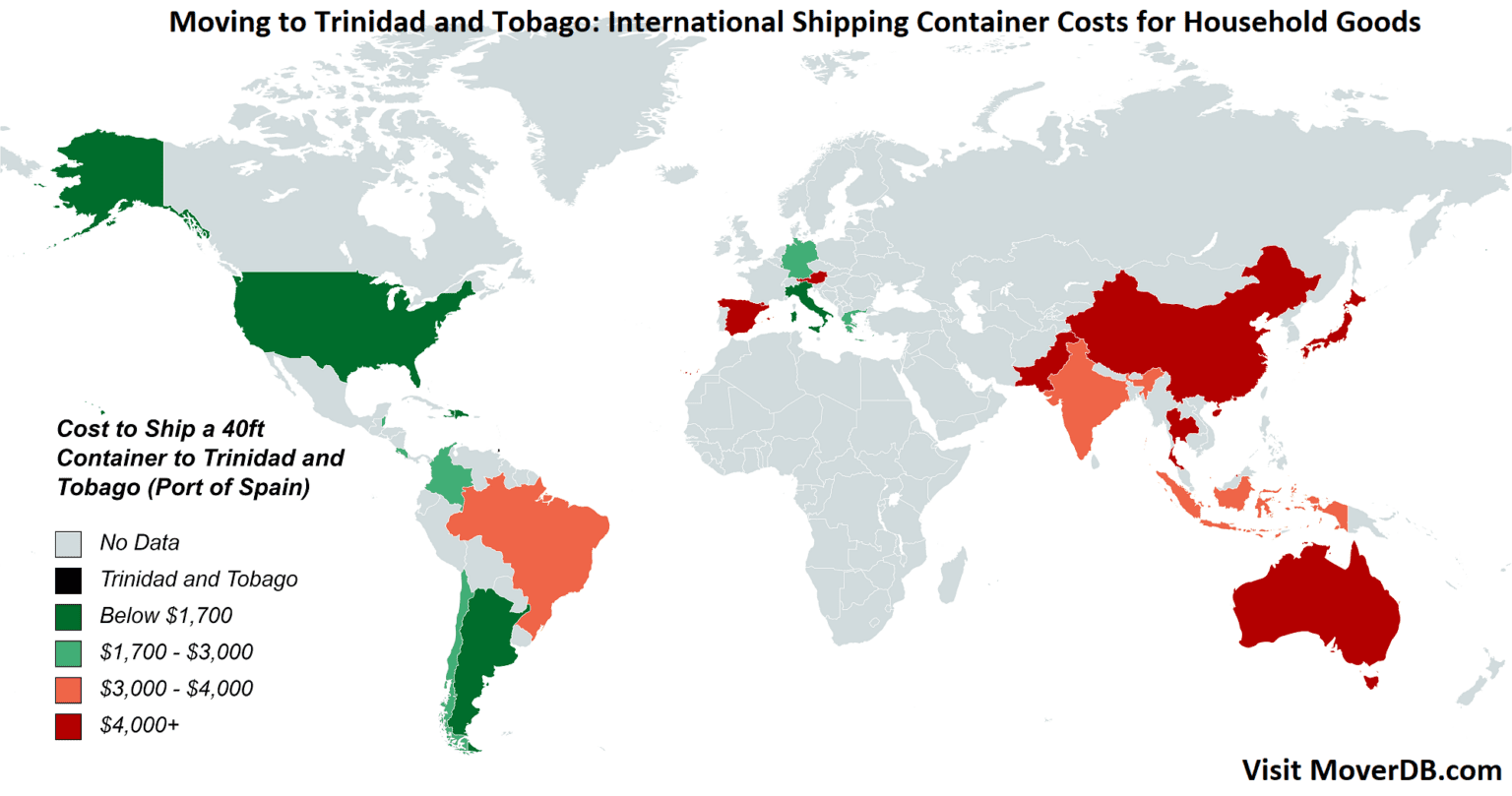 2025 Sea Freight Container Shipping Rates To & From Trinidad and Tobago