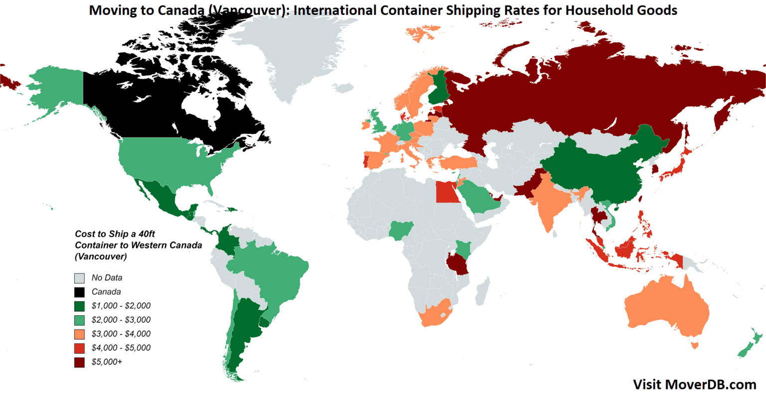 2025 Sea Freight Container Shipping Rates To & From Canada