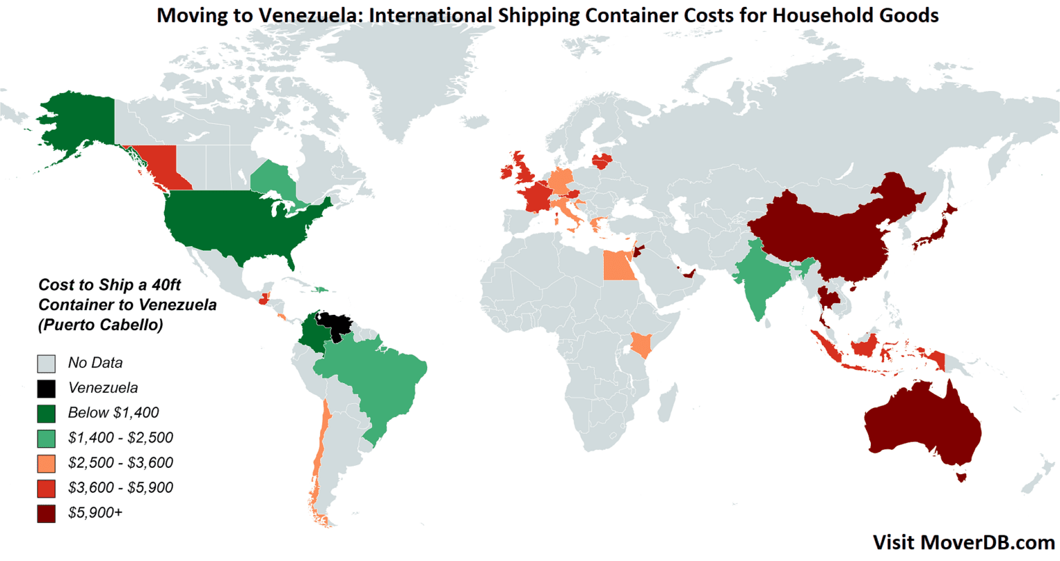 2025 Sea Freight Container Shipping Rates To & From Venezuela